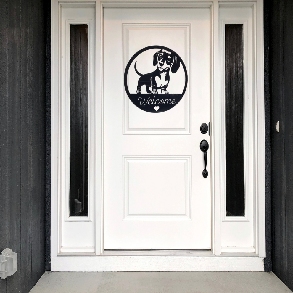 Acrylic Dachshund Welcome Sign – Pelican Designs