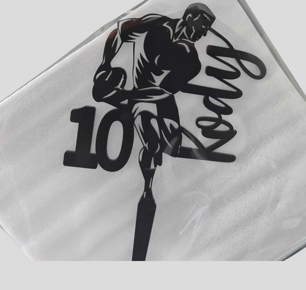 Personalised Acrylic Football Cake Topper – Pelican Designs